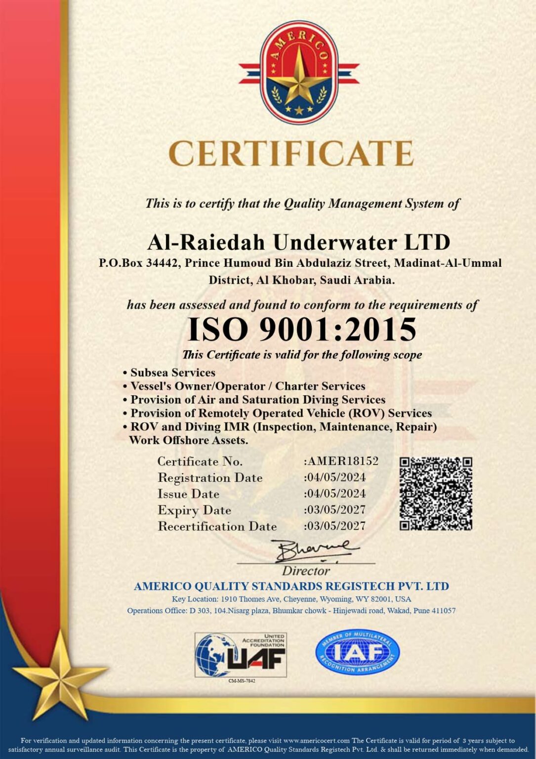 Alraiedah Underwater – Offshore Construction Company